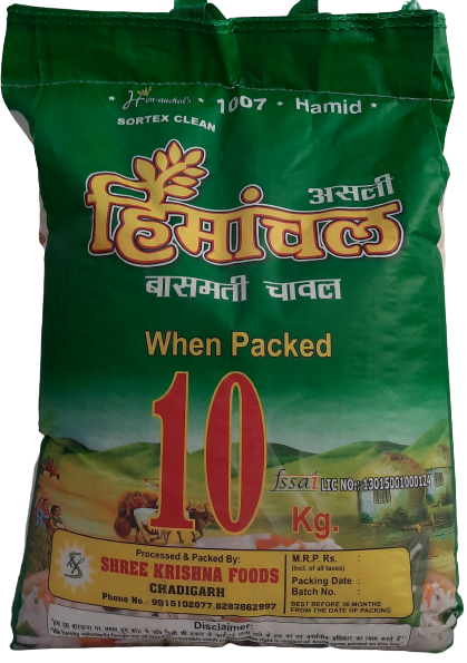 Himachal Basmati Rice (10kg) - Hubsafari Online store in joginder Nagar