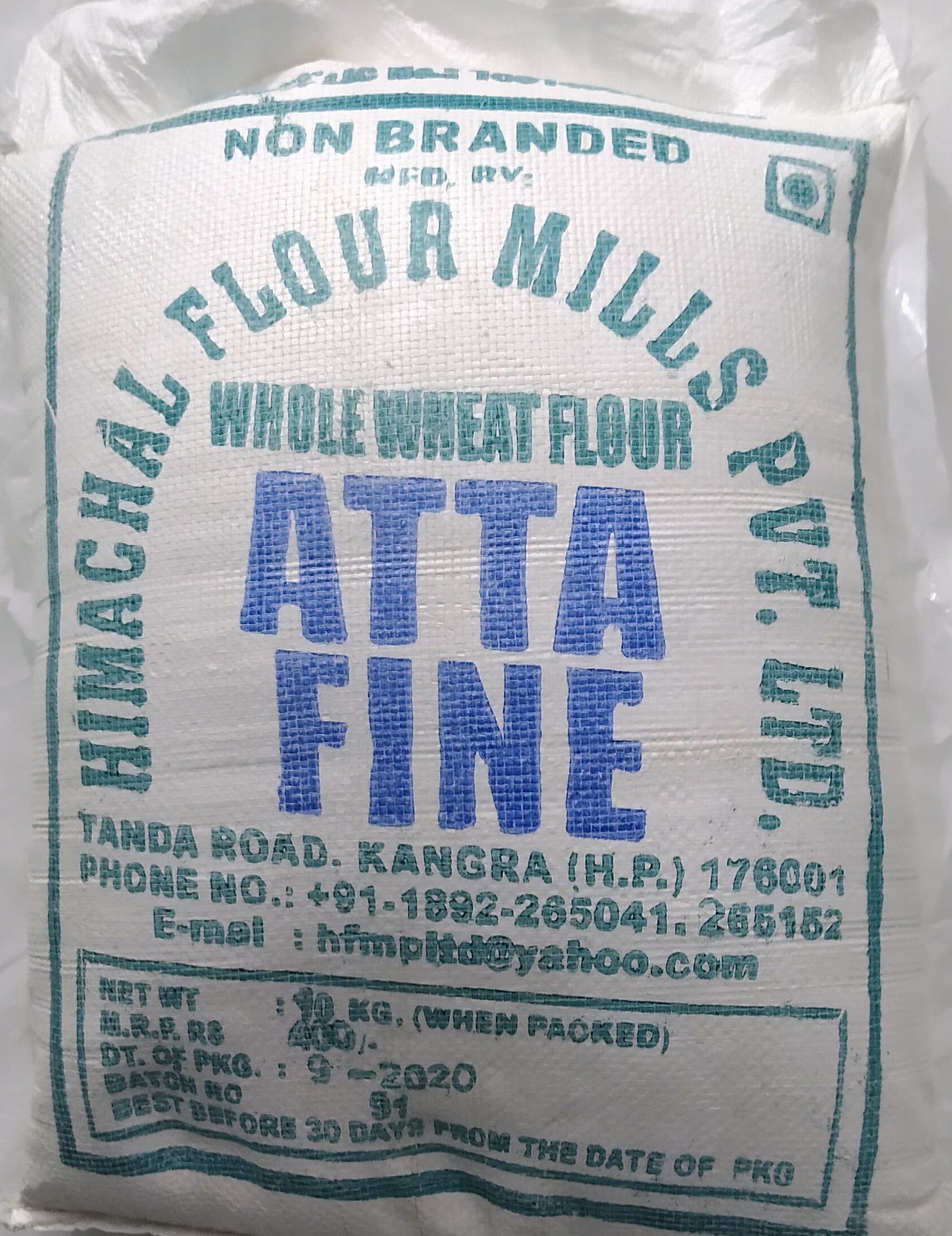 Himachal Flour Mills Atta Fine (10kg) - Hubsafari Online store in ...